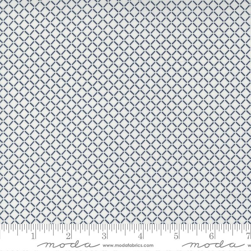 Moda Nantucket Summer Sail Check Plaids Cream Navy Fabric