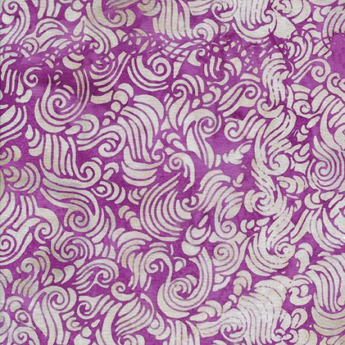 Island Batik Swirls Pink French Rose Batik Fabric