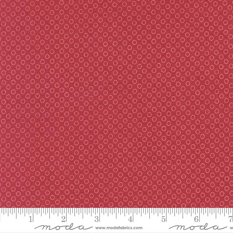 Moda Joie De Vivre Button D'Or Blender Rouge Fabric