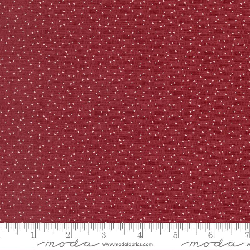 Moda American Gathering III Confetti Blender Deep Crimson Fabric