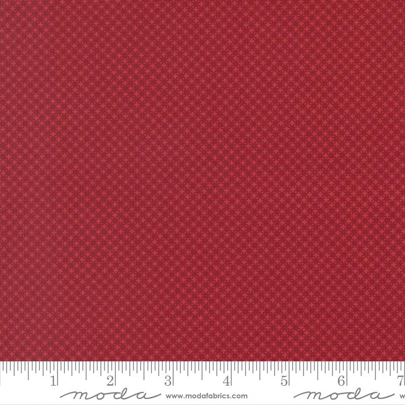 Moda American Gathering III Cross Stitch Blender Deep Crimson Fabric