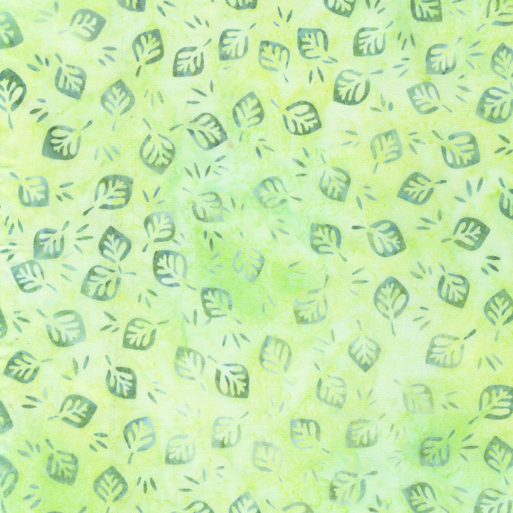 Robert Kaufman Petite Pastels Leaves Pear Batik Fabric