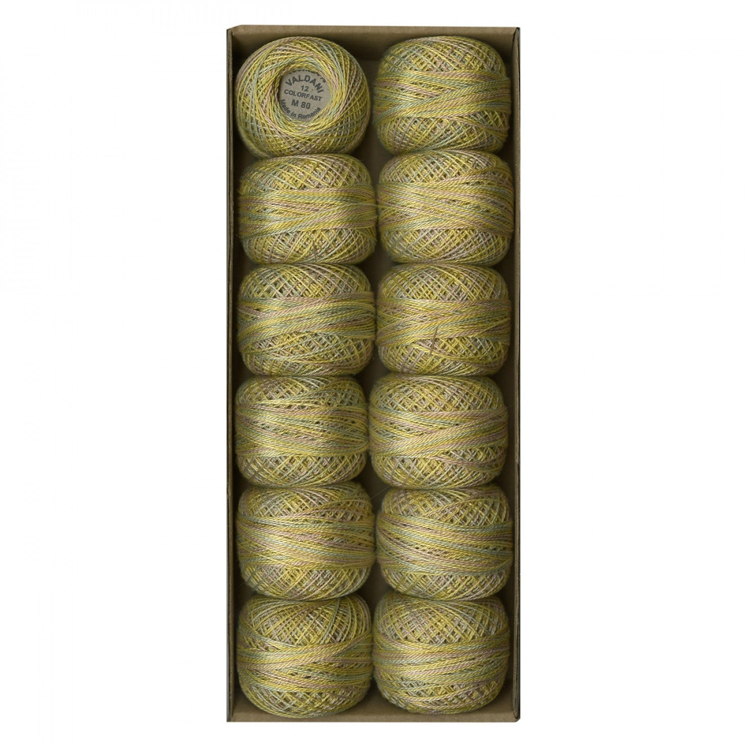 Valdani Pearl Cotton Size 12 Variegated Distant Grass