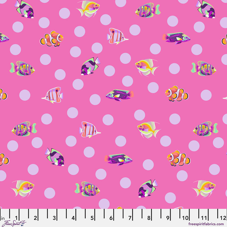 PREORDER Tula Pink Floral Reef School Crossing Delphine Fabric