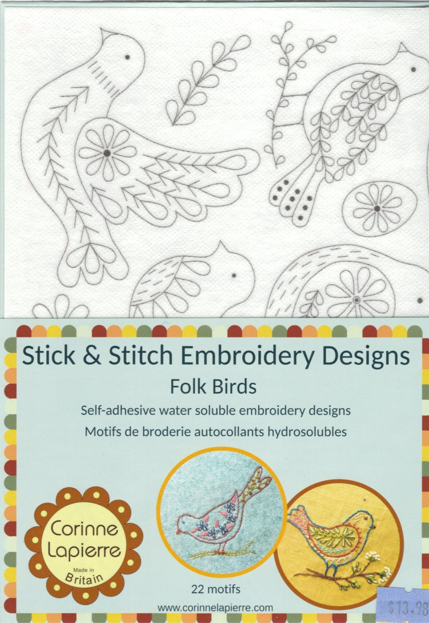 Corinne Lapierre Folk Birds Stick And Stitch