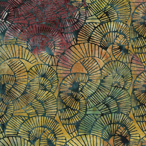 Island Batik Santorini Curvy Lines Ravine Batik Fabric