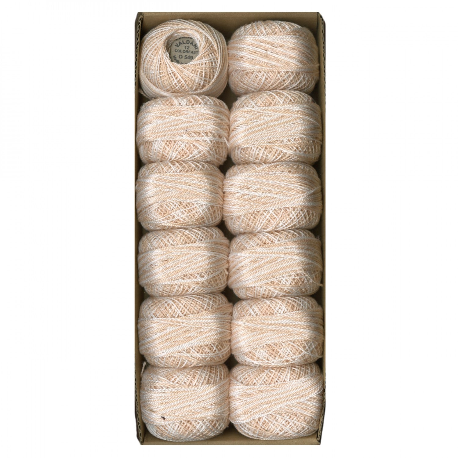 Valdani Pearl Cotton Size 12 Variegated Beige Ivory